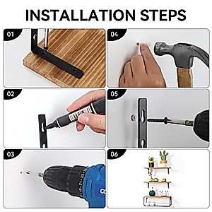 Set of 3 Floating Shelves with Paper Storage Basket Rustic Solid Wood Bathroom Shelves Farmhouse Wall Hanging Shelf Mounted Wall Decor for Living Room Kitchen Pantry Bedroom (Rustic Brown)