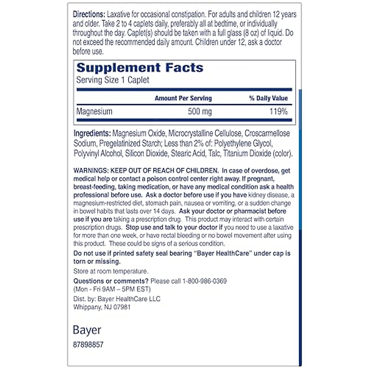 Phillips' Laxative Caplets, With Naturally Sourced Magnesium Supplement for Gentle Relief of Occasional Constipation, Cramp and Stimulant Free Laxatives, 100 Caplets