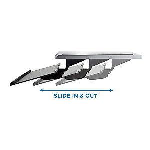 Mount-It! Under Desk Keyboard Tray and Mouse Platform, Ergonomic Computer Keyboard Drawer with Gel Wrist Pad, 17 inch Space Saving Track, Black (MI-7138)