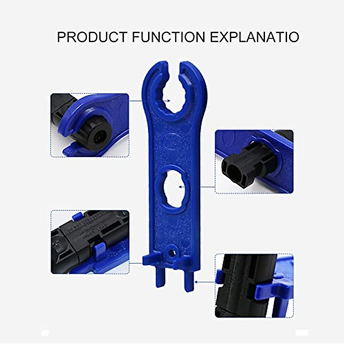 RAKDSYMC 6Ft 10AWG(6mm²) Solar Panel Extension Cable, Solar Panel Wire with Female and Male Connector with Extra Free Pair of Spanner Wrench (6Ft Red+6Ft Black)