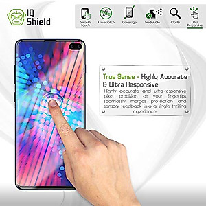 IQShield Screen Protector Compatible with Galaxy S10 Plus (S10+ 6.4 inch)(2-Pack)(Case Friendly) Anti-Bubble Clear TPU Film (NOT Compatible with Verizon S10 5G 6.7)(Works with Fingerprint ID)
