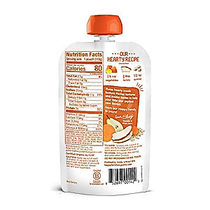 Happy Baby Organic Stage 3 Baby Food, Hearty Meals, Root Vegetables & Turkey with Quinoa, 4 Ounce (Pack of 8)
