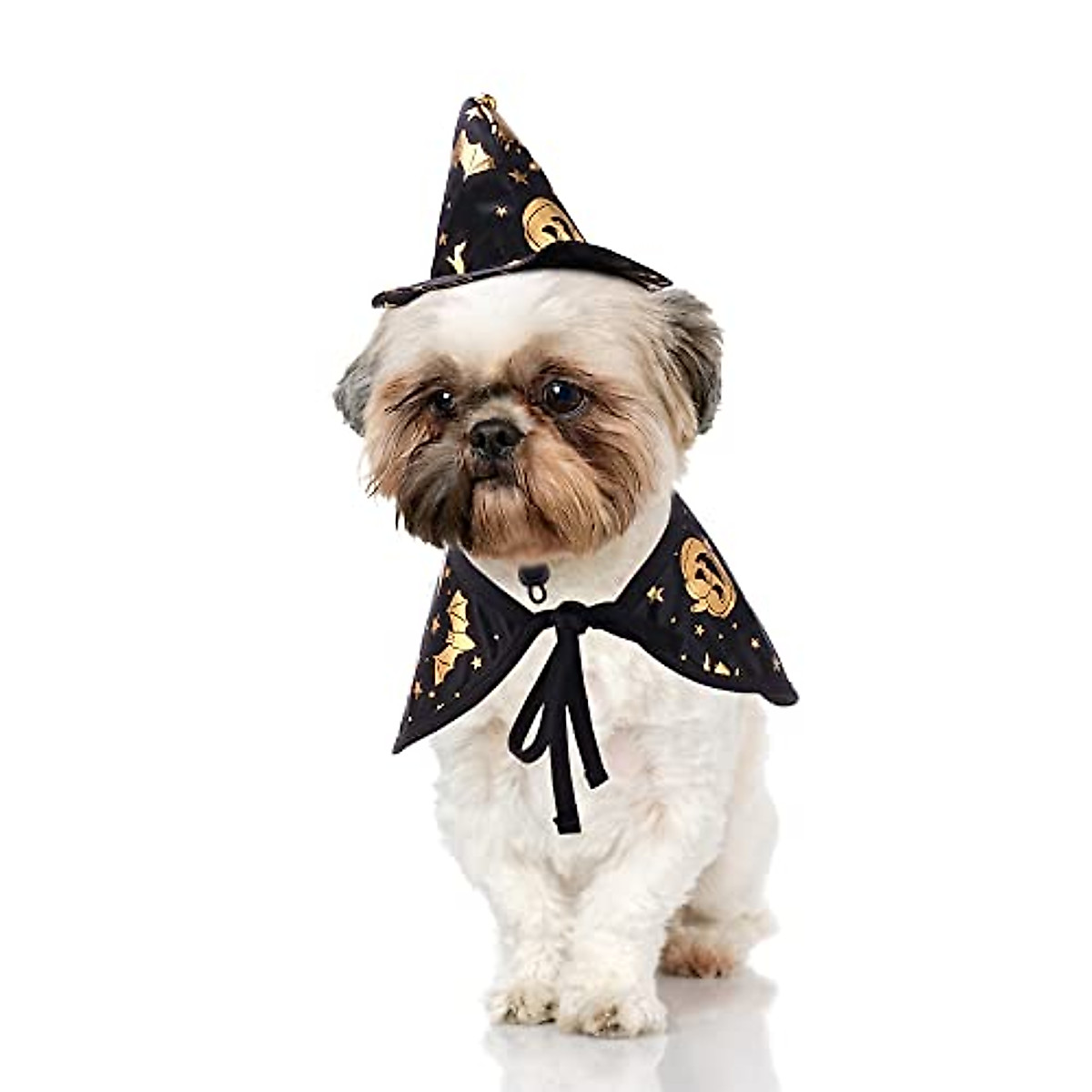 Mogoko Halloween Witch Dog Costumes, Pet Halloween Cosplay Hoodies, Adorable Cat Costume,Animal Fleece Cloak Warm Outfits Clothes for Puppy Small Dogs Cats