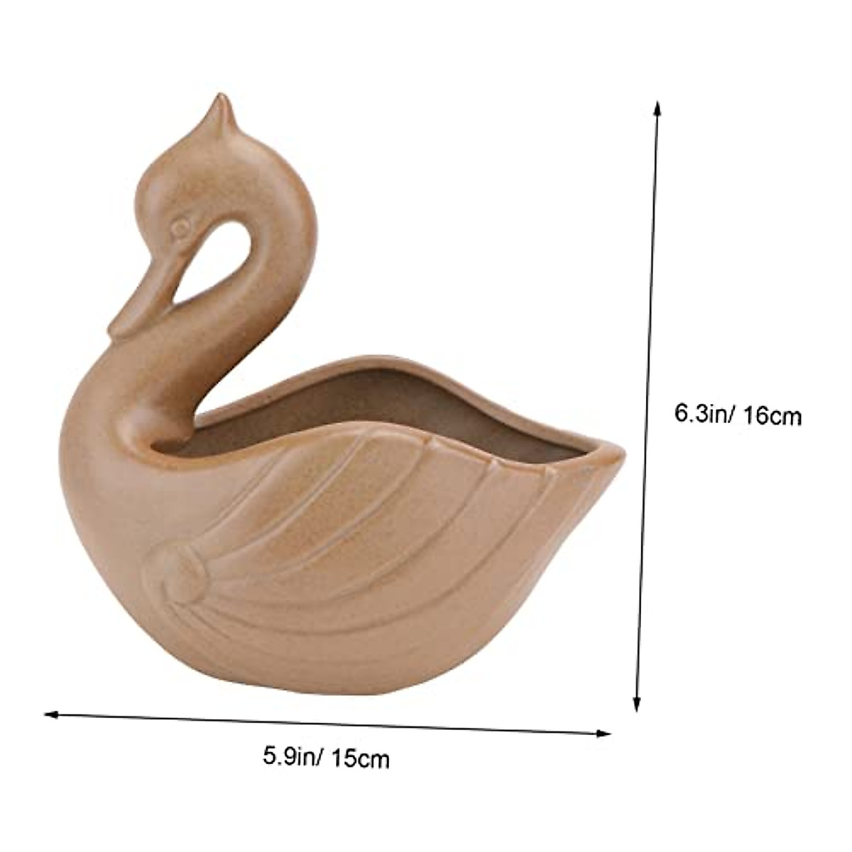 Veemoon 2 pcs Home Bird Succulent Outdoor Swan Succulents Flowerpot Holder Planting Household Indoor Vase Cactus Plants Ceramic Figurine Garden Flowerpots Bonsai for Planter Container