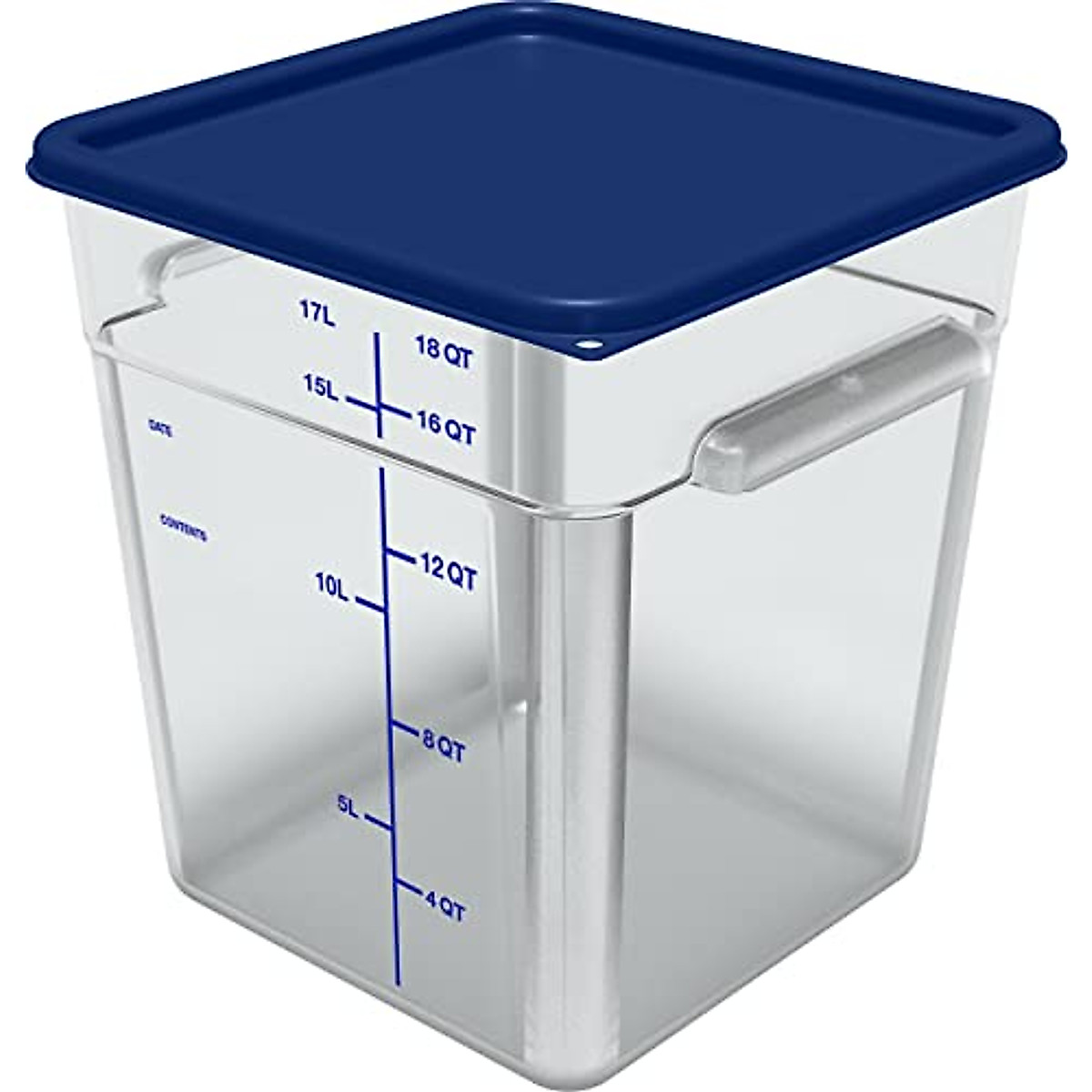 Carlisle FoodService Products CFS Squares Plastic Food Storage Lid 12-22 Quart Royal Blue