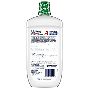 Biotene Dry Mouth Gentle Oral Rinse, Mild Mint, 33.8 fl oz (Pack of 2)