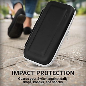 Orzly Carry Case Nintendo Switch Oled console with accessories and Games storage compartment - Easy Clean Case Gift Boxed Edition