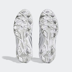 adidas Freak Spark 23 Molded Football Shoe, White/White/Silver Metallic, 2.5 US Unisex Little Kid