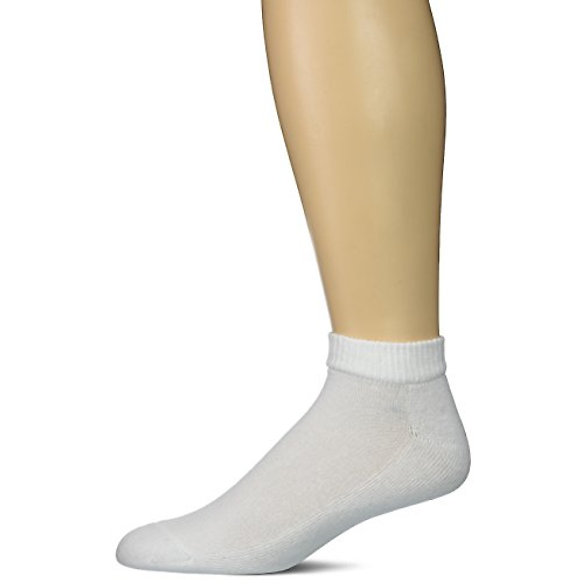 Gildan Men's Stretch Cotton Low Cut Socks, 12-Pack, White, Shoe Size: 6-12