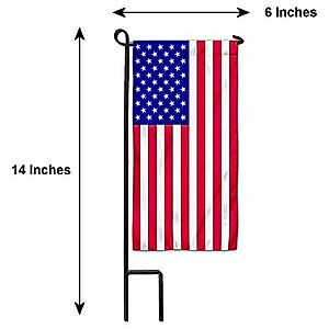 American USA Flag Mini Garden and Flower Pot Flag Topper
