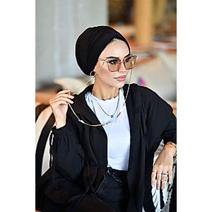 para life Dubai Turban-Turbans For Women-Hijab For Women|Hair Wraps-Head Wraps For Women|Hijab Undercap-Caps-Instant Hijab (Dubai Turban, Black)