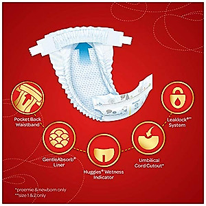 Huggies Little Snugglers Baby Diapers, Size 1, 148 Count, GIANT PACK (Packaging May Vary)