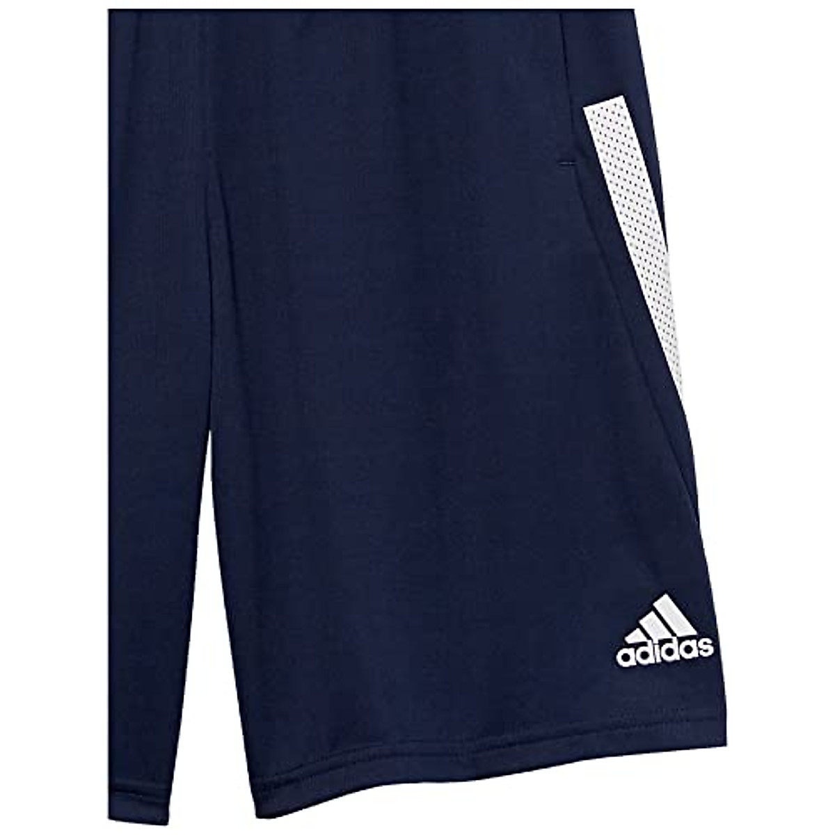adidas Boys' Elastic Waistband 3S Short, Bold Navy, Large