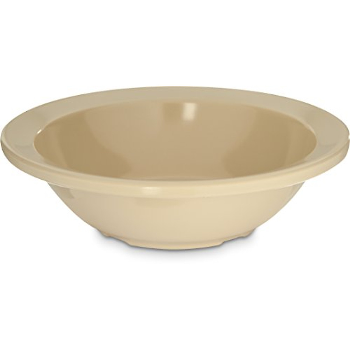 Carlisle FoodService Products Kingline Reusable Plastic Bowl Fruit Bowl with Rim for Home and Restaurant, Melamine, 4.75 Ounces, Tan, (Pack of 48)