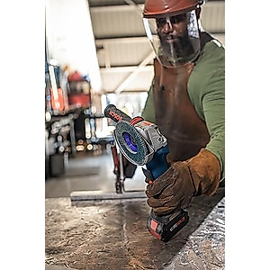 BOSCH GWX18V-50PCN 18V X-LOCK EC Brushless Connected-Ready 4-1/2 In. – 5 In. Angle Grinder with No Lock-On Paddle Switch (Bare Tool), Black,blue,grey