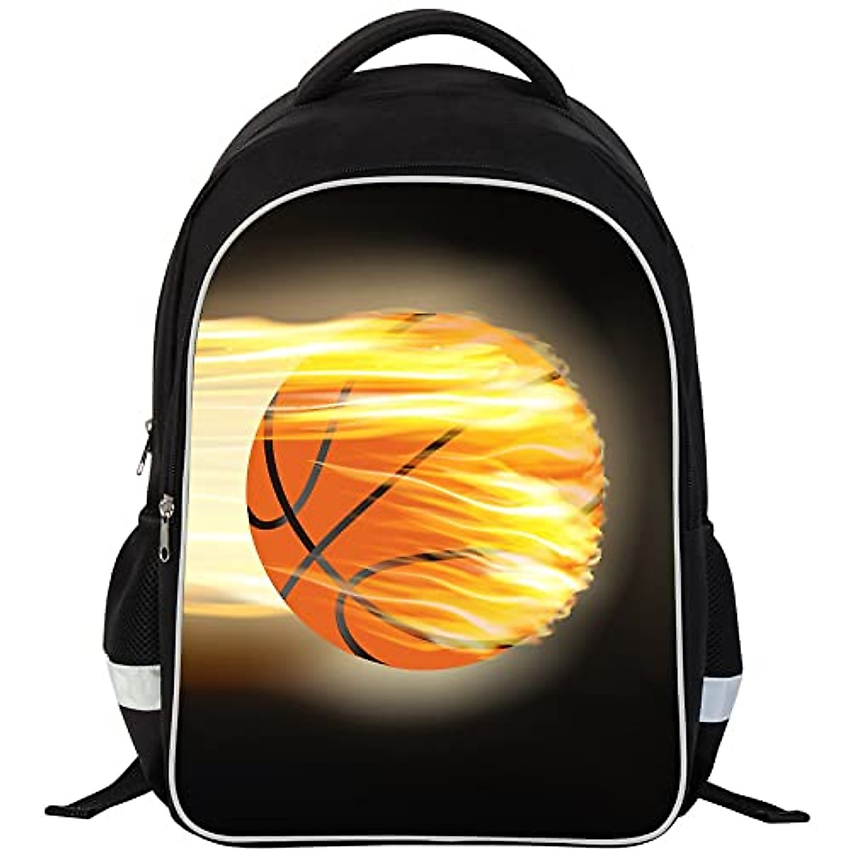 P ELEGANT PROTECTION Basketball 3D Print Luminous School Backpack, Personalized Lightweight Schoolbag for Kids