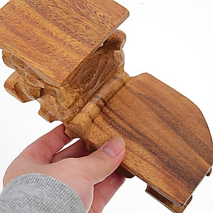 Abaodam flower pot ornament base plant trays for pots wood Planter Stands flower pot rack plant saucers wooden planter risers plant stand buddha statue wooden base Green