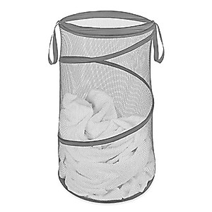 Whitmor Collapsible Laundry Hamper-Ast Pgray TURQ Blk