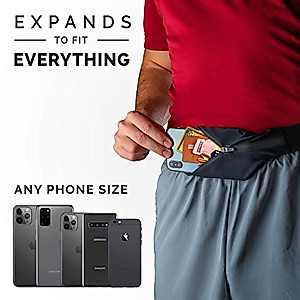 Back Bay Duet 50 Pro Wireless Bluetooth Earbuds and Slim Running Belt for Women, Men. 130 Hour Long Battery Life with Charging Case. Waterproof iPhone Holder Waistband for Runners