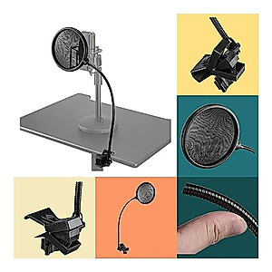 Audio Technica AT2020 Condenser Studio Microphone Bundle with Pop Filter and XLR Cable
