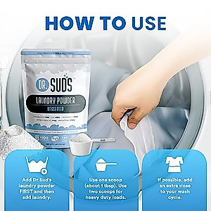 New Dr Suds Natural Laundry Detergent Powder 100+ Loads Unscented Made With Natural Earth Ingredients