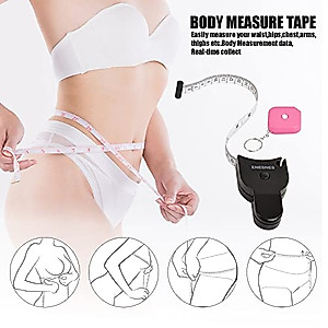 3pcs Tape Measure, Soft Measuring Tape for Body Measurements 60 Inch(150cm), Lock Pin&Push-Button Retract, for Body Measurement, Weight Loss, Fitness, Tailoring, Sewing, Crafting Measurements
