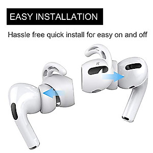 AirPods Pro Silicone EarHooks Case, IFCASE Anti-Slip Ear Hooks Cover Accessories Compatible with AirPods Pro (White)