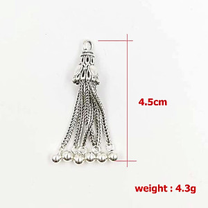 ALBASHAN S925 sterling silver tassel pendant DIY tasbih (style 1)
