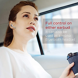Motorola VerveBuds 800 True Wireless in-Ear Headphones - IPX4 Cordless Earbuds with Dual Noise-Cancelling Mic, Charging Case - Bluetooth 5.0 Headset Earpiece - 6H Playtime, Voice Assistant Compatible