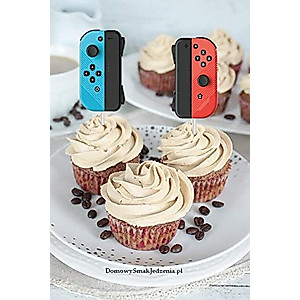 Video Game Cupcake Toppers 24PCS,Switch Game Controller Theme Cupcake Decorations,Birthday Cake Decorations Picks for Boys Gaming Themed Birthday Party