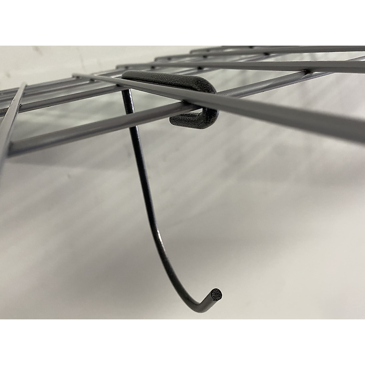 RACK YOUR GARAGE Overhead Rack Hooks for Hanging from Ceiling Rack and Wall Shelving Deck, Heavy Duty Bike Hooks - Gray (Set of 4)