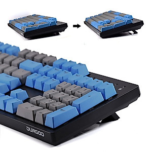 DURGOD Taurus K310 Big Mechanical Gaming Keyboard - 104 Keys - Double Shot PBT - NKRO - USB Type C (Cherry Brown,Black,ANSI/US)