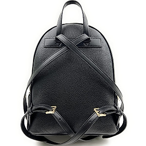 Michael Kors 35T1G4AB2L Black With Gold Hardware Adina Medium Pebbled Leather Backpack