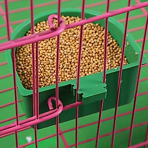 Small Bird Feeder Bird Water Dispenser for Cage, Plastic Bird Water Feeder and Food Feeding Cup Set for Parrots Parakeet Finch