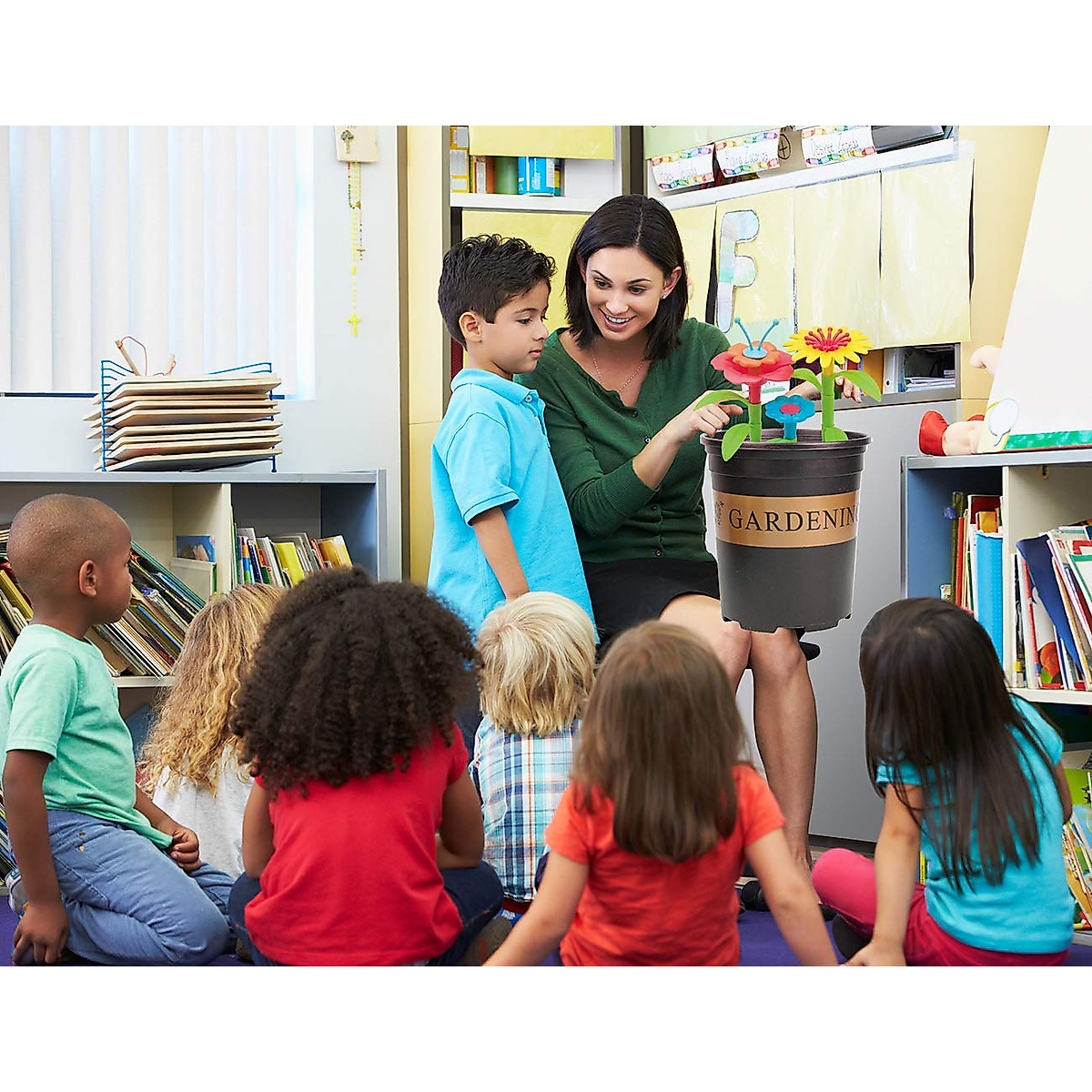 BIRANCO. Flower Garden Building Toys - Build a Bouquet Floral Arrangement Playset for Toddlers and Kids Gifts Age 3, 4, 5, 6 Year Old Girls, Educational STEM Toy (120 PCS)