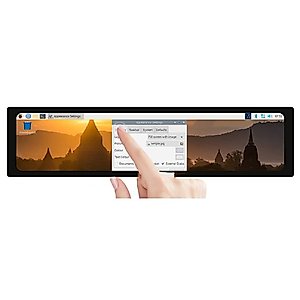 Iiunius 11.9inch Capacitive Touch Screen LCD, 320×1480, HDMI, IPS, Toughened Glass Cover, Fits Raspberry Pi,Jetson Nano,PC,Windows 10/8.1/8 / 7
