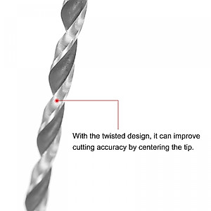 uxcell 10 Pcs 2.75mm HSS(High Speed Steel) W6542 Micro Drill Bits, Fully Ground Jobber Drill Bit for Mild Steel Copper Aluminum