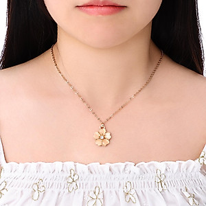 Holibanna Rhinestone Cherry Blossom Branch Pendant Necklace Earrings Stud Set Wedding Jewelry for Women