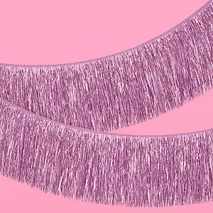 xo, Fetti Light Purple Fringe Banner - 5 Ft. | Bachelorette Party Decorations, Birthday Party Decor, Baby Shower Supplies, Photo Booth Banner Backdrop