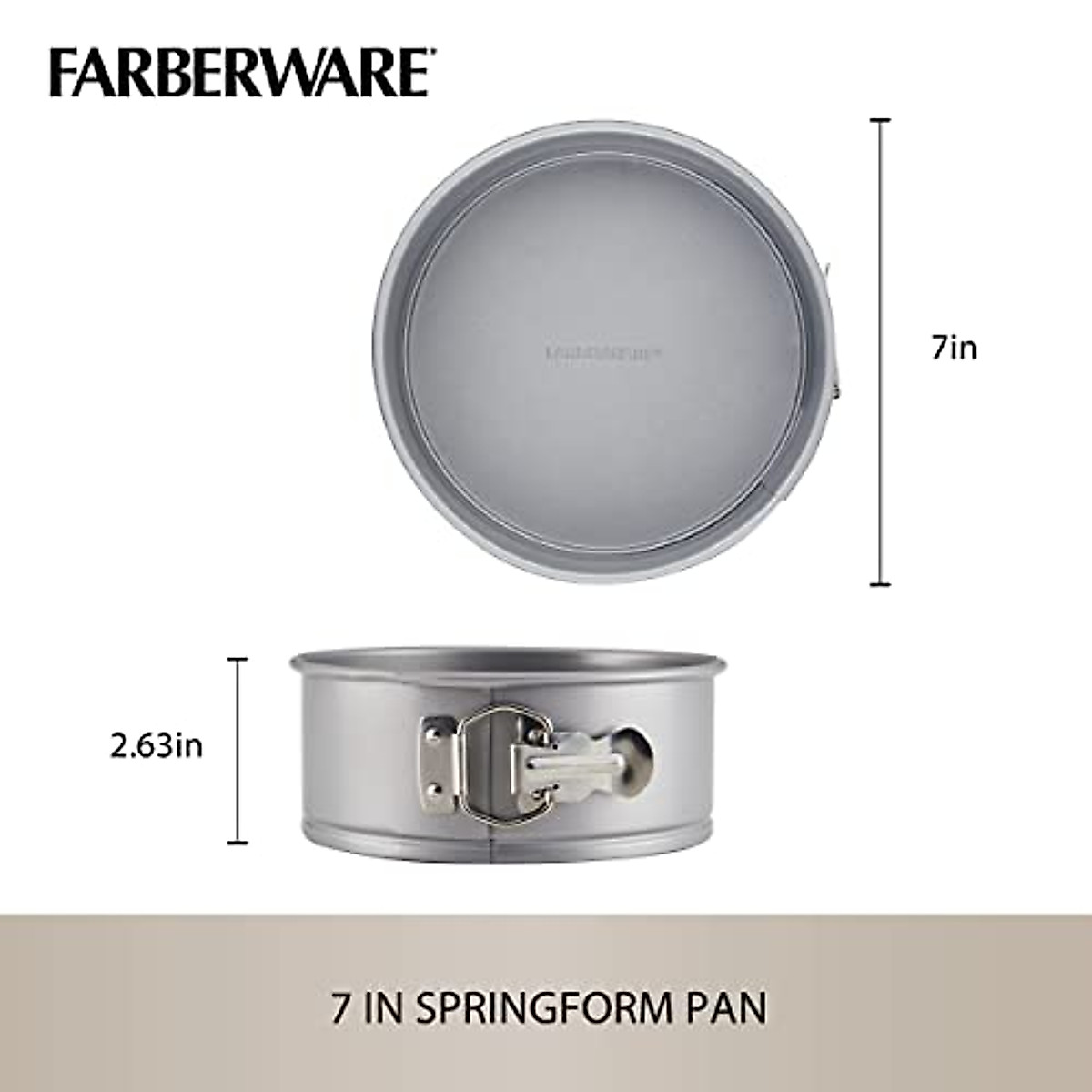 Farberware Specialty Bakeware Nonstick Baking Set for Pressure Cooker or in The Oven, 4 Piece, Gray