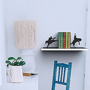 ESGO Cowboy Bookends - Bookends for Shelves, Book Ends for Office, Modern Bookends for Desk and Bookshelves, Metal bookends, Heavy Duty Metal Black Bookend Support, Creative Book Ends.