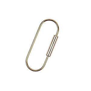 ARFUKA Keychain Brass Screw Lock Keychain Ellipse Shape Key Holder Unisex Key Organizer Keyring Birthday Christmas Wedding Valentine's Day Gift for Men and Women