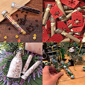 10 Pcs 45ml Plastic Test Tubes, 25 x 140mm Clear Plastic Test Tubes, with Screw Caps, for Scientific Experiments, Bath Salts, Candy Storage, Party Favors.