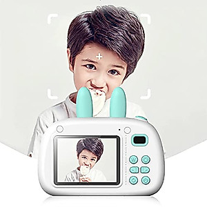 Kids Digital Camera, Cartoon Rabbit Portable Camera with 16GB SD Card, 1080P HD Digital Video Cameras for Boys Girls