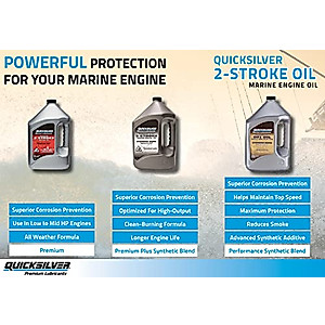 Quicksilver Premium 2-Stroke Engine Oil – Outboards, PWCs, Snowmobiles and Motorcycles - 1 Pint