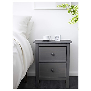 IKEA Hemnes 2-Drawer Chest, Gray Dark Gray Stained
