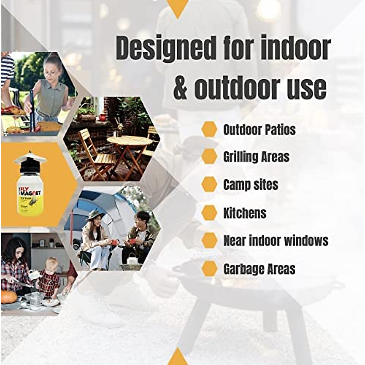 Victor M380 [Set of 2] Reusable Outdoor Fly Traps - Our Fly Trap Combination Pack is Bundled with a Home and Country USA Fly Swatter and an Extra Refill Bait Pack of Three