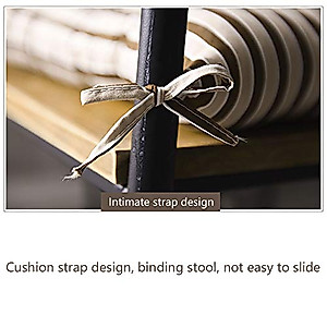 Scorpiuse 4 Pack Chair Pads 15.7"x 15.7" Striped Style Soft Seat Cushions for Dining Kitchen Living Room Office Chair Den (Coffee)