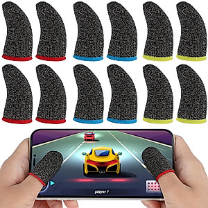 Ouligay 30PCS Finger Sleeves for Gaming Breathable Finger Sleeve Gloves for Gaming Finger Thumb Sleeves Set Gamer Thumb Sleeves Finger Covers Dedales Para Dedos Gamer for Mobile Phone Game