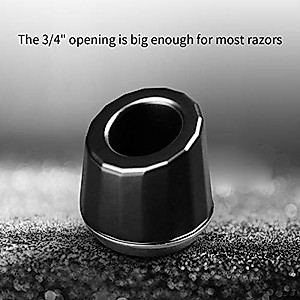 ERAVOR Men's Shaving Razor Stand, Zinc Alloy, Safety Razor Holder Base, Opening Dia 0.78" (2cm), Razor Holder for Men (Black)